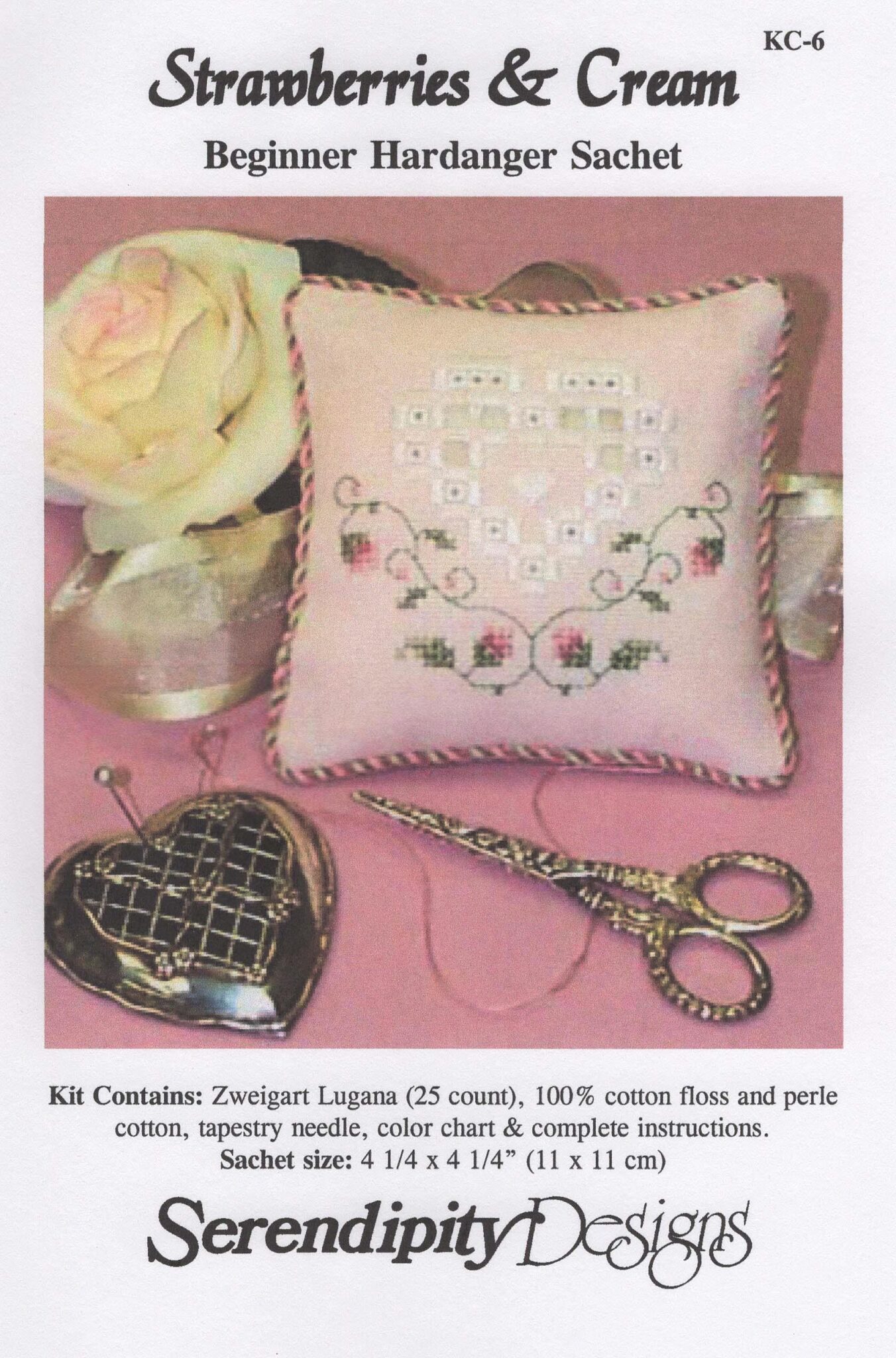 Strawberries and Cream Hardanger Teaching Kit - Serendipity